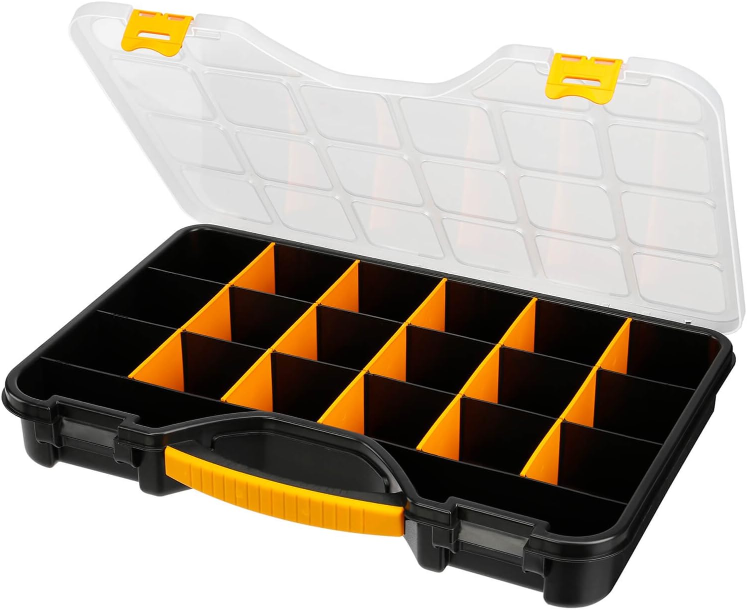 Mano 24″ Plastic Organiser Storage Box with 20 Adjustable Compartments ...