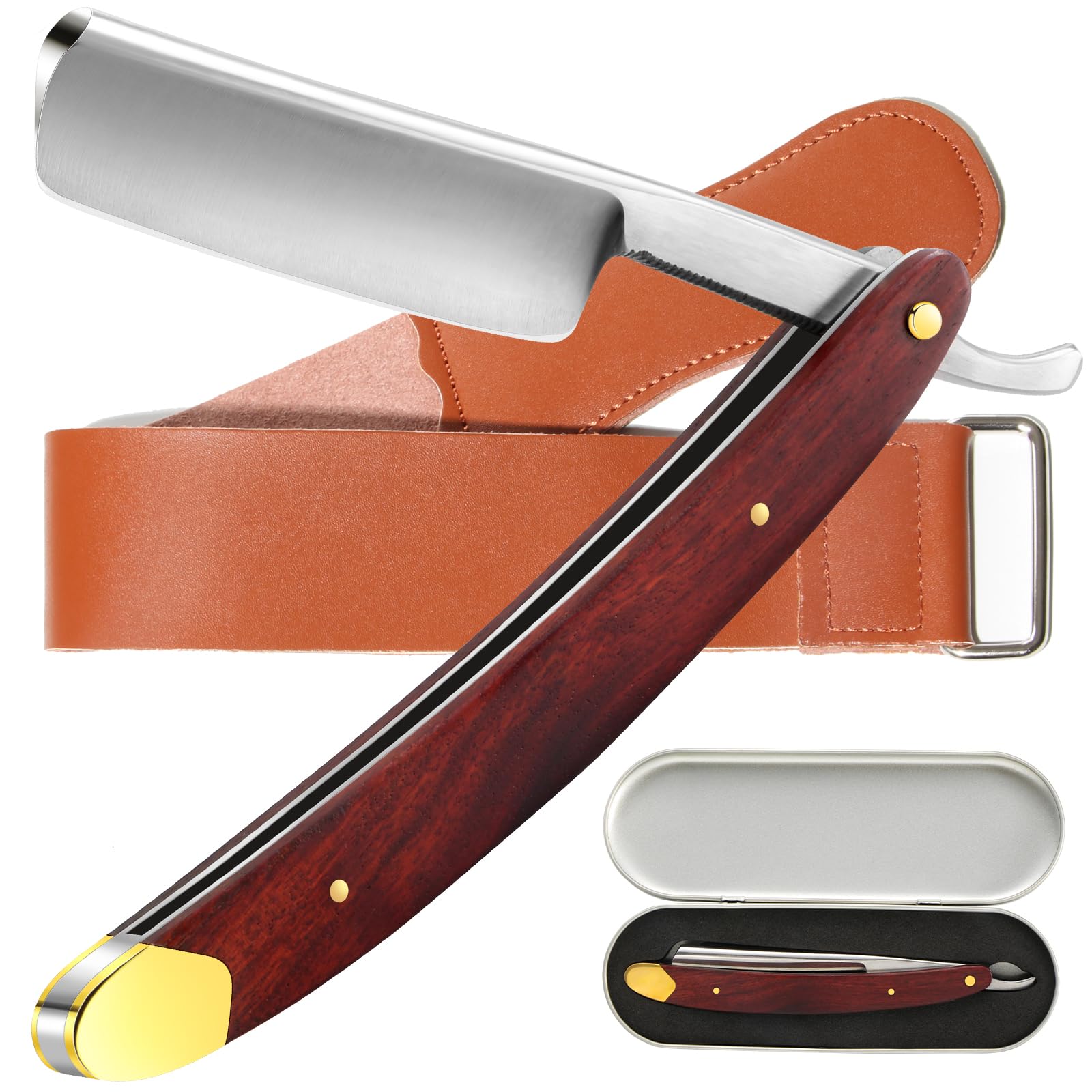 Straight Razors for Men Vintage Straight Razor with Wooden Handle and ...