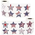 Amazon.com: FEBSNOW Patriotic American Flag Stickers, 600 Pcs 2 Roll ...