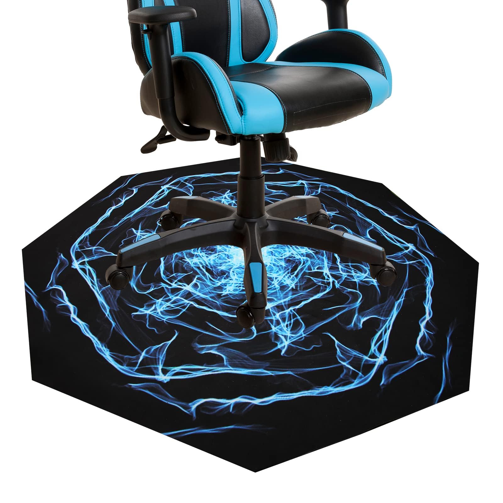 Gaming Chair Mat, 47" Octagon 3mm Thick Rubber Computer Office Chair ...