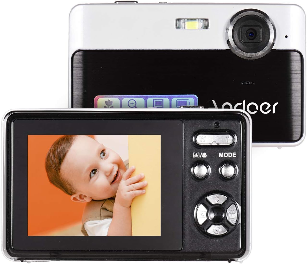 Mini Digital Camera, Andoer 2.4 inch IPS Screen 3X Portable HD Digital ...