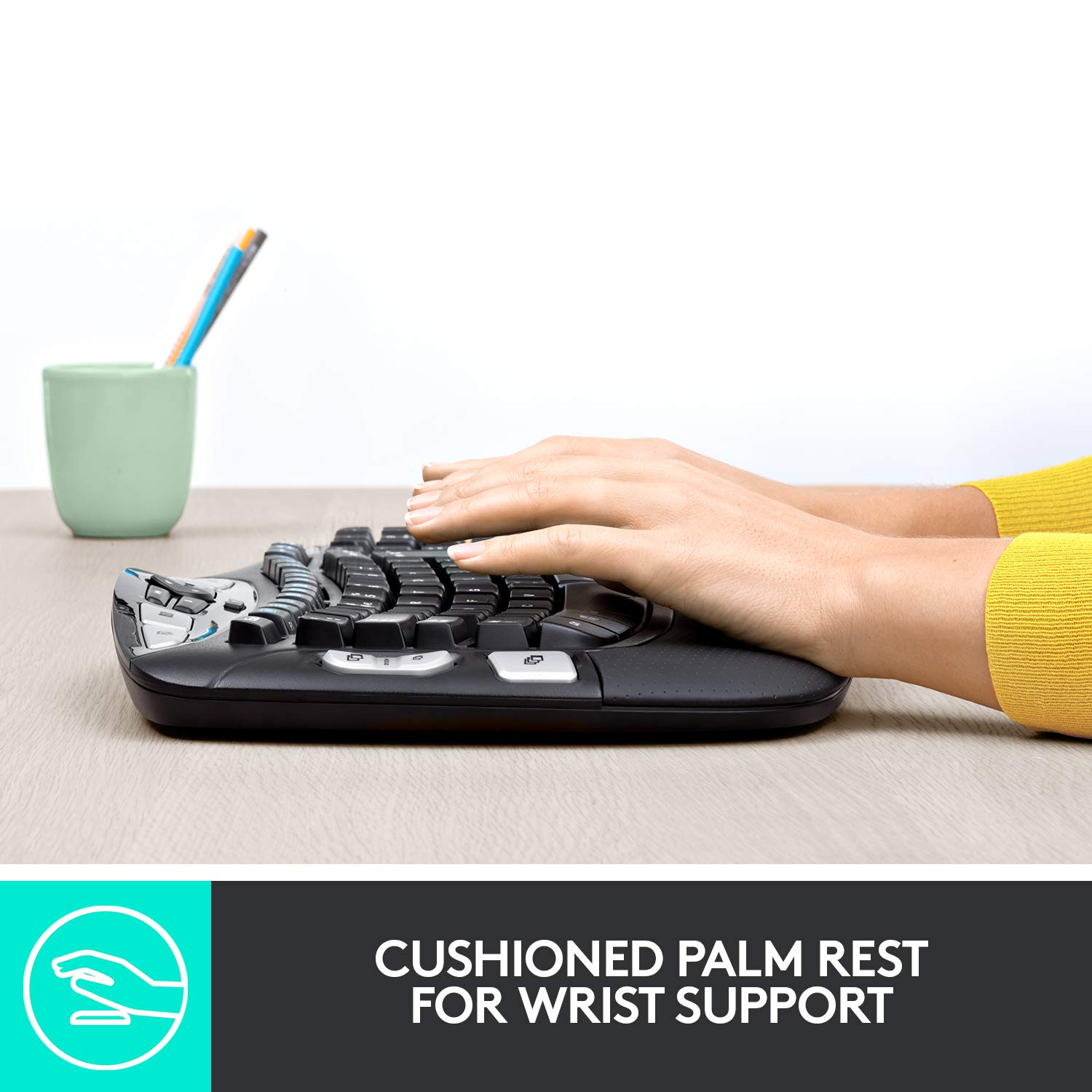 Logitech Mk550 Wireless Wave Keyboard And Mouse Combo Includes