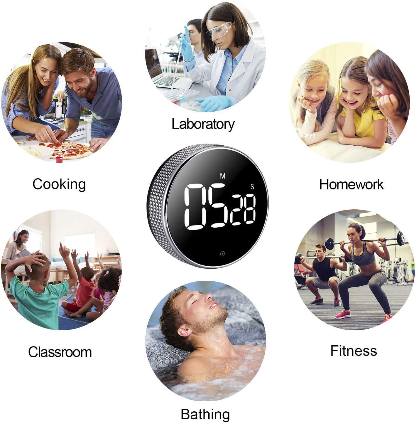 Mua Digital Kitchen Timer, Visual Magnetic Classoom Timer for kids ...