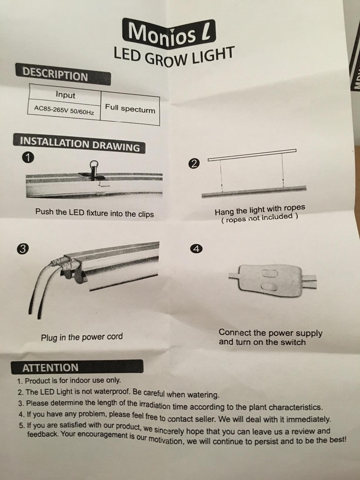 $6/mo - Finance Monios-L T5 Grow Light, LED Plant light for indoor ...