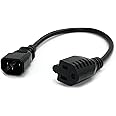 Amazon.com: StarTech.com 1ft (0.3m) Power Extension Cord, IEC 320 C14 to NEMA 5-15R, 10A 125V ...