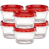 Amazon.com: Elegant Disposables (4 Ounce 10 Pack) Twist cap Containers Clear Bottom With Red Top ...