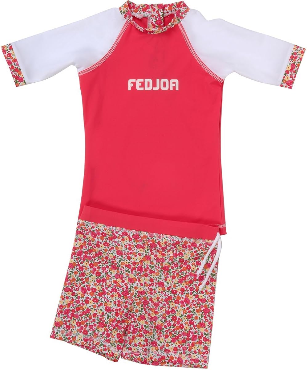 FEDJOA - Maillot de Bain Anti-UV et Anti Sable- Rosemary - Fille - 3/4 ...