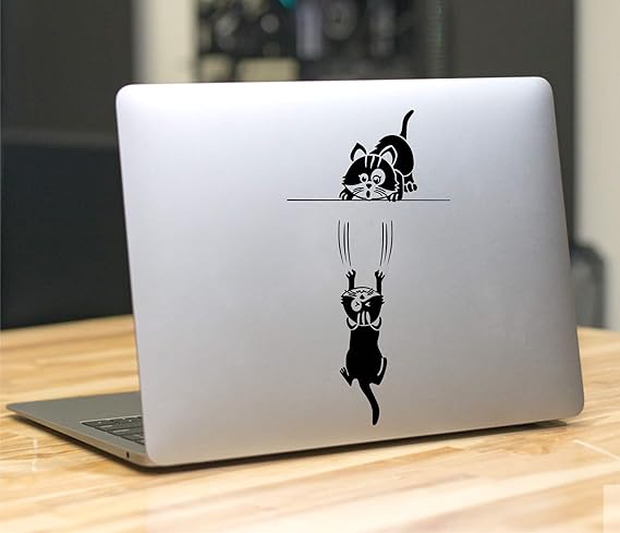 StickersYard Funny Cats Vinyl Laptop Skin Laptop Stickers : Amazon.in ...