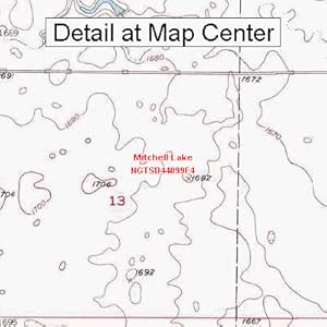 Amazon.com : USGS Topographic Quadrangle Map - Mitchell Lake, South ...