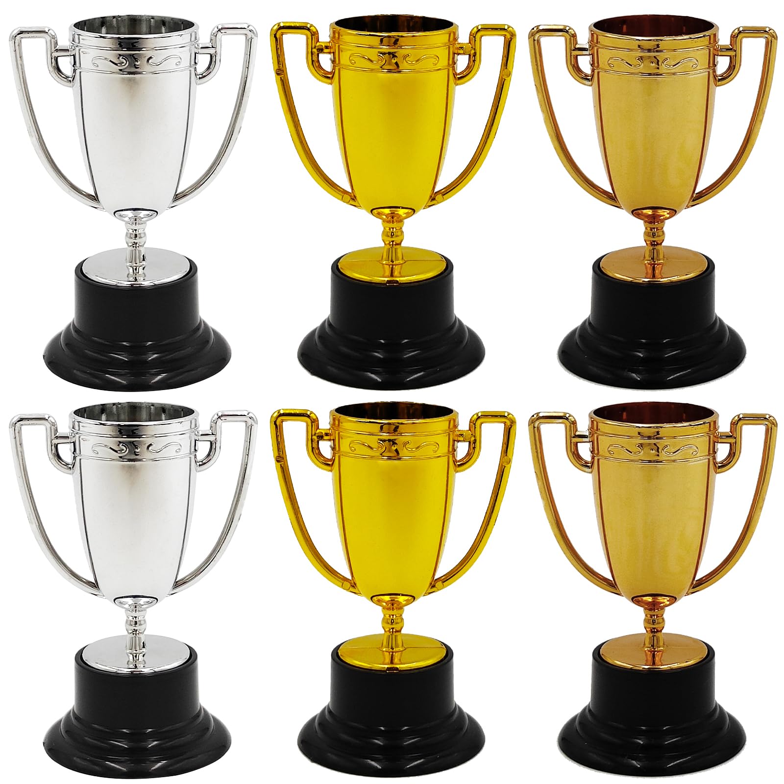 Mua HOPELJ 6 Pack Mini Trophies for Award for Kids - Plastic Gold ...