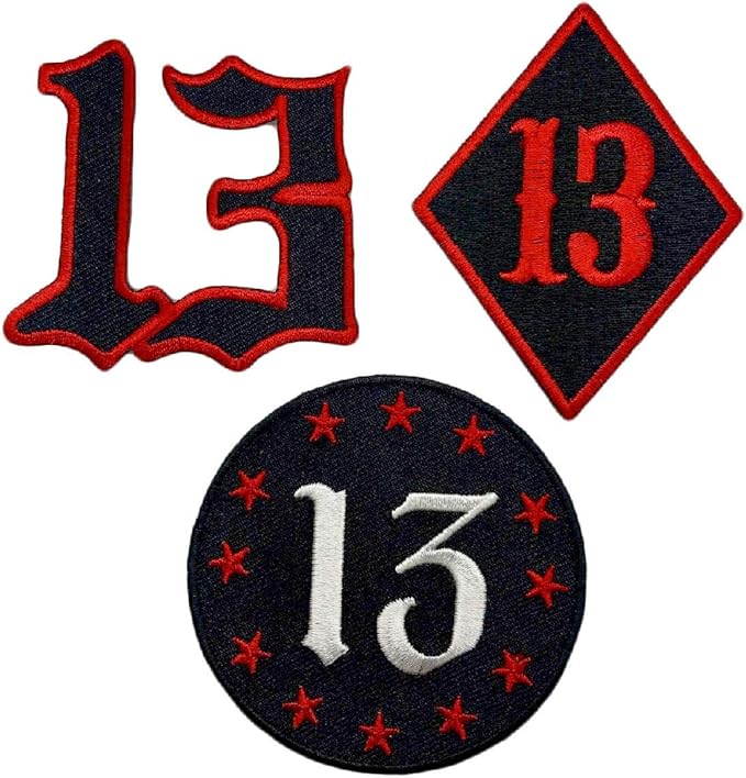 Amazon.com: Lucky Number 13 Embroidered Patch [3PC Bundle- Iron on Sew ...