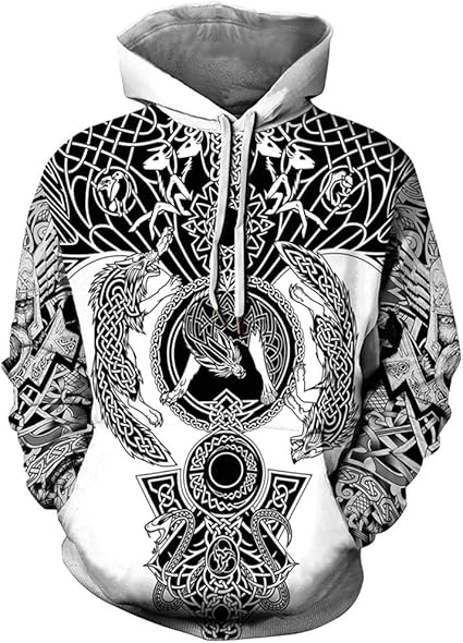Viking Celtic designer Men's Winter Fashion Hoodies,3D All Over Printed ...