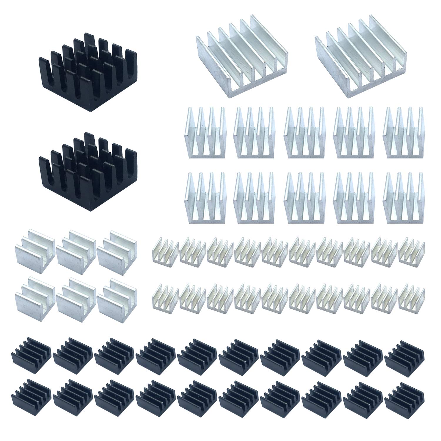 Buy 60pcs Small Heatsink Kit, Mini Cooler Heat Sink for Cooling VRM ...