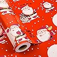 Amazon.com: MAYPLUSS Santa Christmas Wrapping Paper Roll - 17 Inch X 33 ...