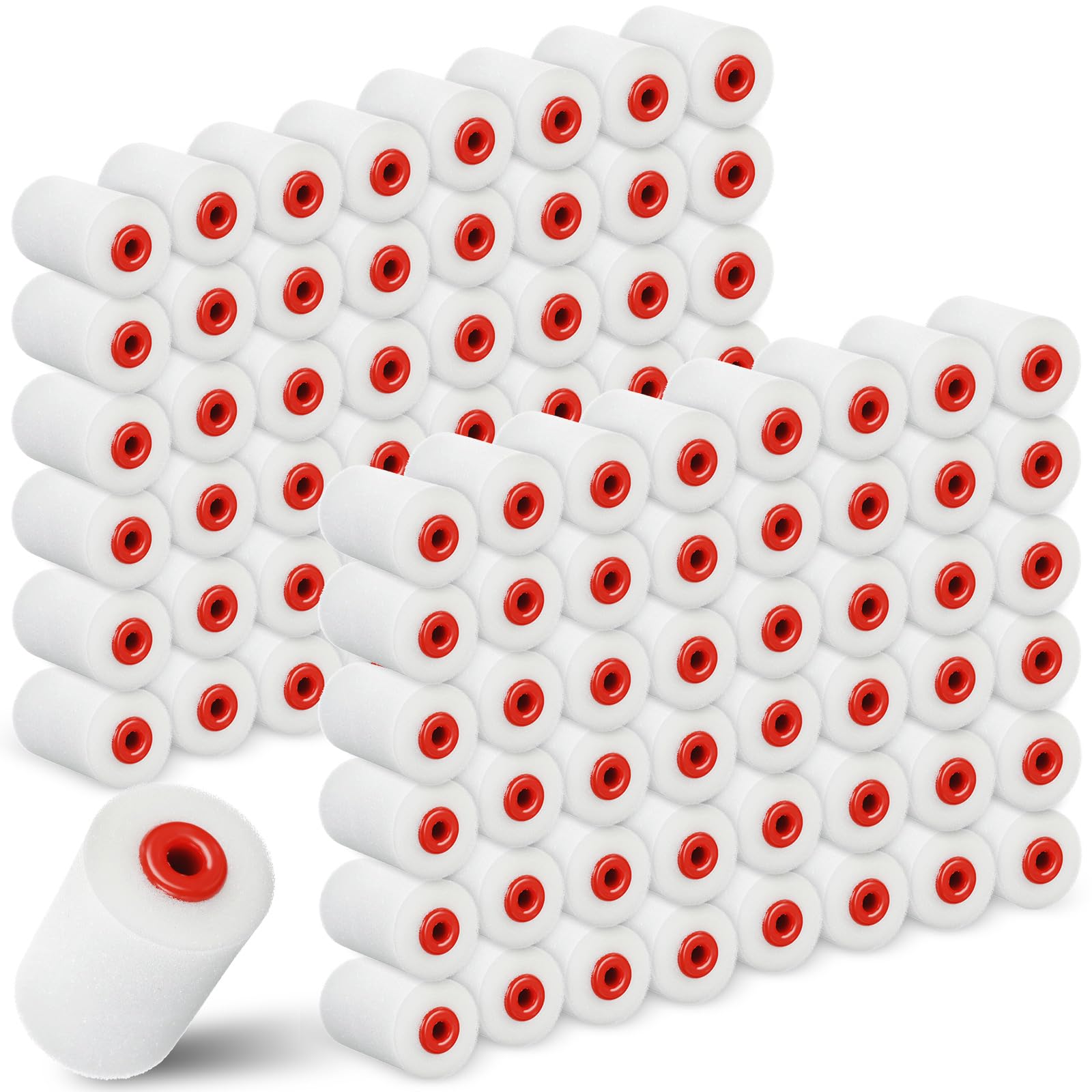 Nuogo 120 Pcs 2 Inch Foam Paint Roller High Density Foam Roller Mini ...