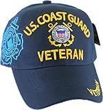 Amazon.com: U.S. COAST GUARD Veteran Hat with USCG Crest Cap - BLACK ...