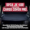 GPCA - Cargo Cover PRO, Reversible Tonneau Cover, Heavy-Duty Accessories for Wrangler JK, JKU ...