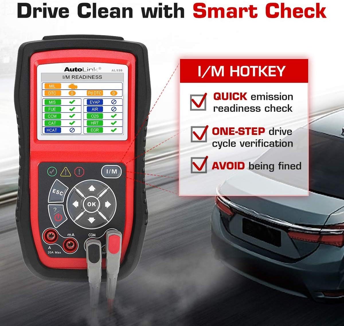 Autel AutoLink AL539 OBD2 Scanner Fault Code Reader with Avometer ...