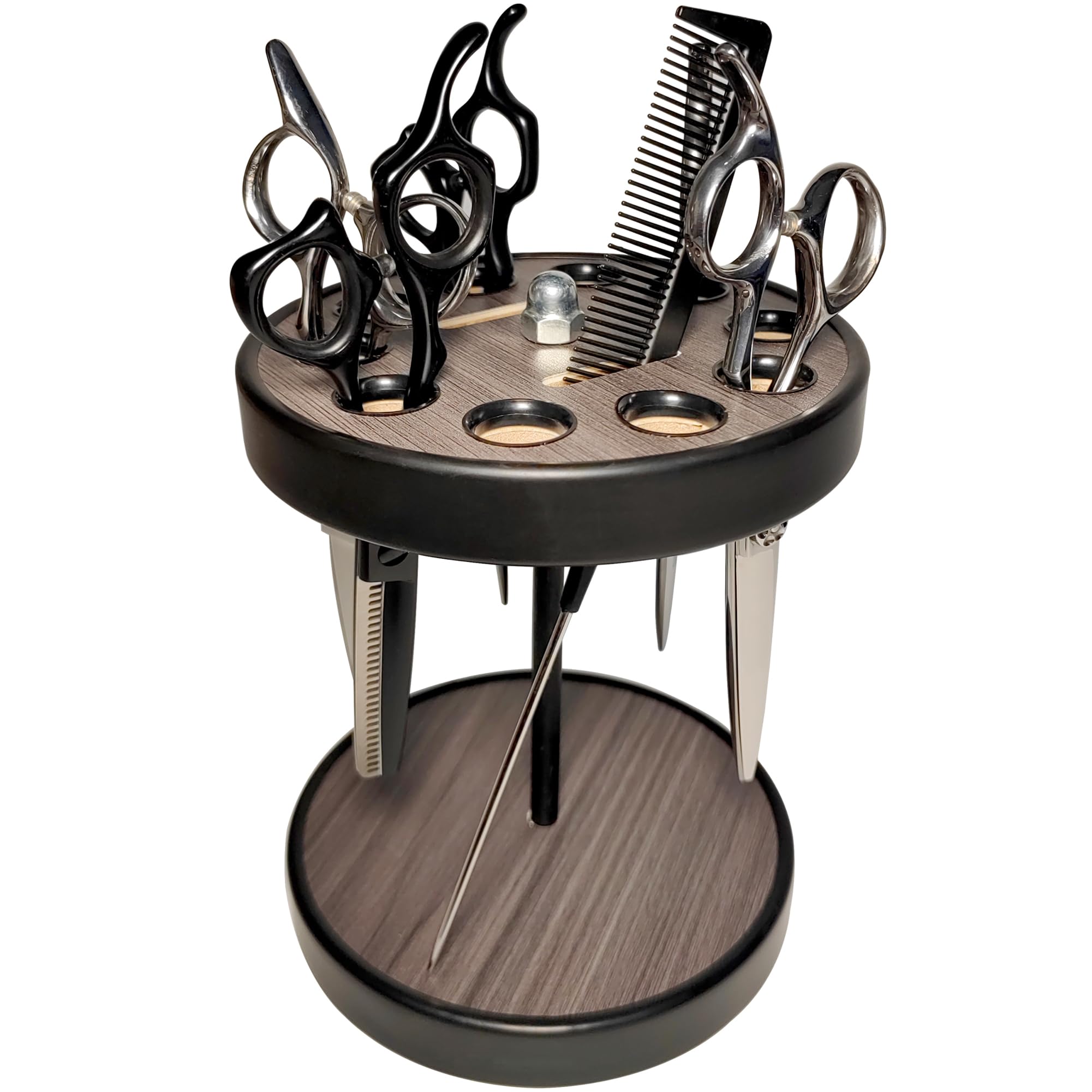 SUWEISUA Rotating Scissors Shear Holder, Barber Organizer for Salon ...