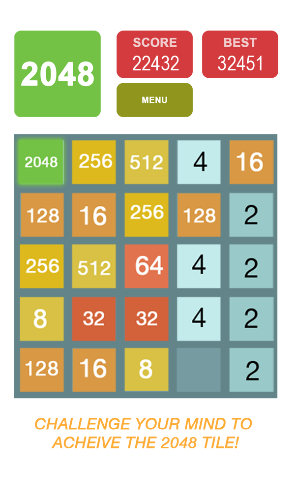2048 - 5x5 Tile Board without Ads:Amazon.co.uk:Appstore for Android