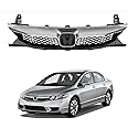Amazon.com: UnayKolb Front Chrome Grille Bumper Fit 2009-2011 Honda ...