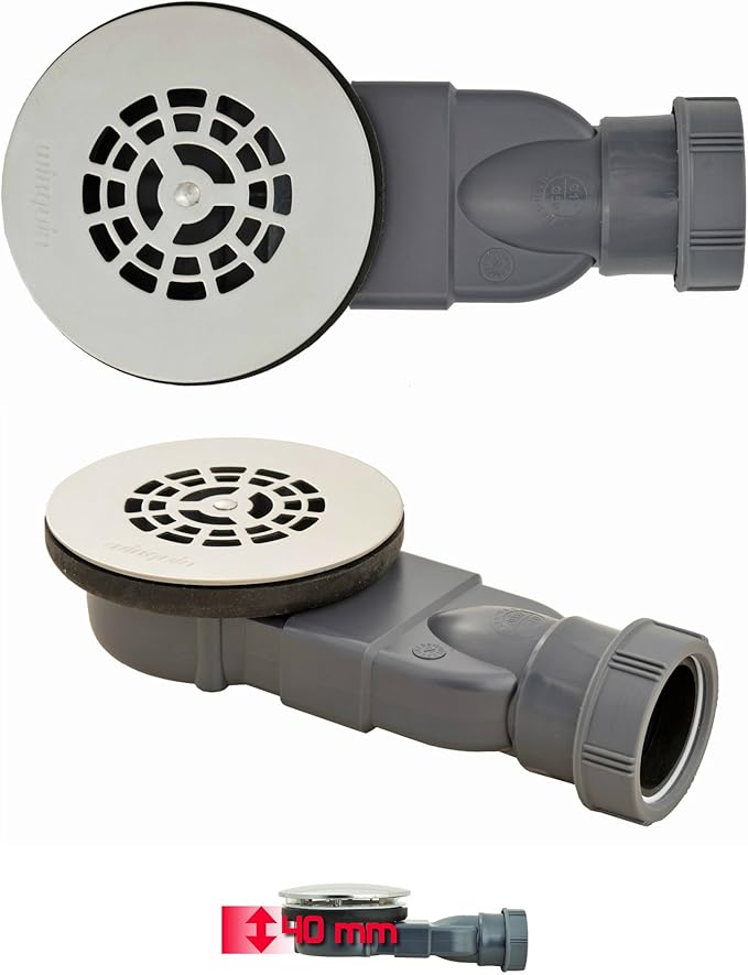 Wirquin Slim Expert Extra Flat Low Profile Shower Trap Waterless ...