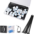 Amazon.com: Strong Back-Glue Self Adhesive Cable Zip Tie Mounts Kit ...