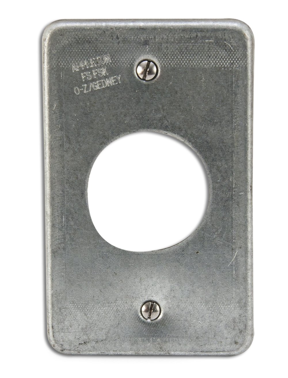 Appleton FSK-1R-X Receptacle Cover, 1-Gang, Steel, Fits FS and FD Boxes ...