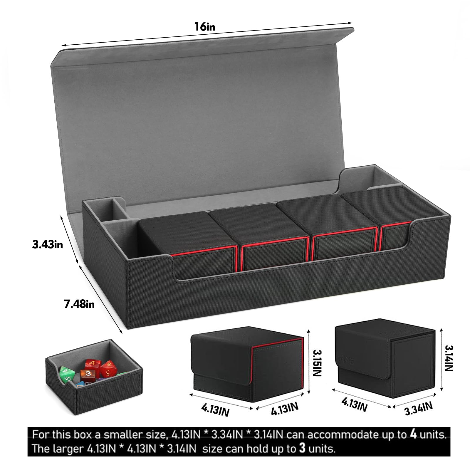 Mua Premium Trading Card Storage Case TCG Deck Box Holds 800+ Sleeved ...
