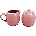 Amazon.com | Pink Rose Ceramic Creamer & Sugar Service Set: Cream And ...