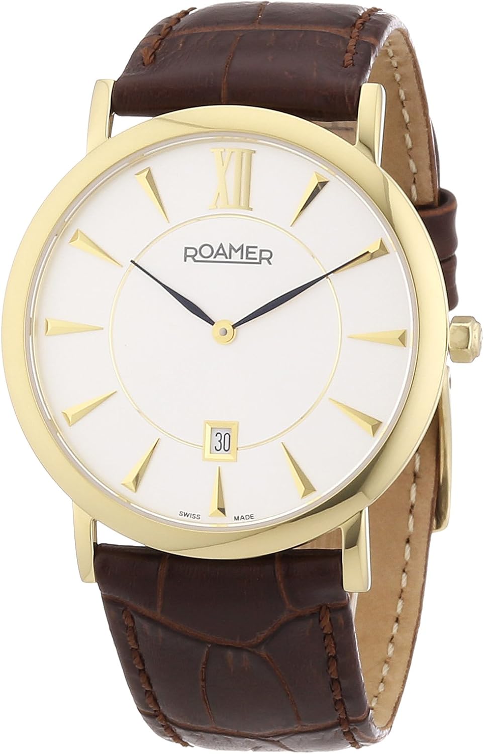 Roamer Men's Quartz Watch LIMELIGHT 934856 GL1 with Leather Strap ...