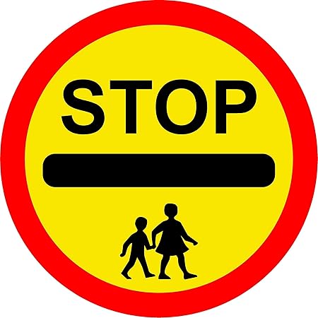 School crossing patrol safety sign - 3mm Aluminium sign fitted with 2 ...
