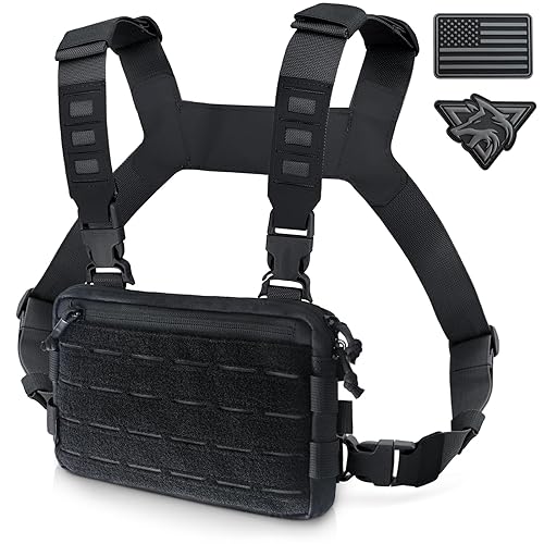 WYNEX Tactical Chest Rig Pack for Men, Running Chest Bag with Front ...