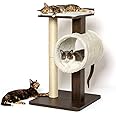 Amazon.com : PetFusion Modern Cat Tree House & Tall Scratching Post (33 ...