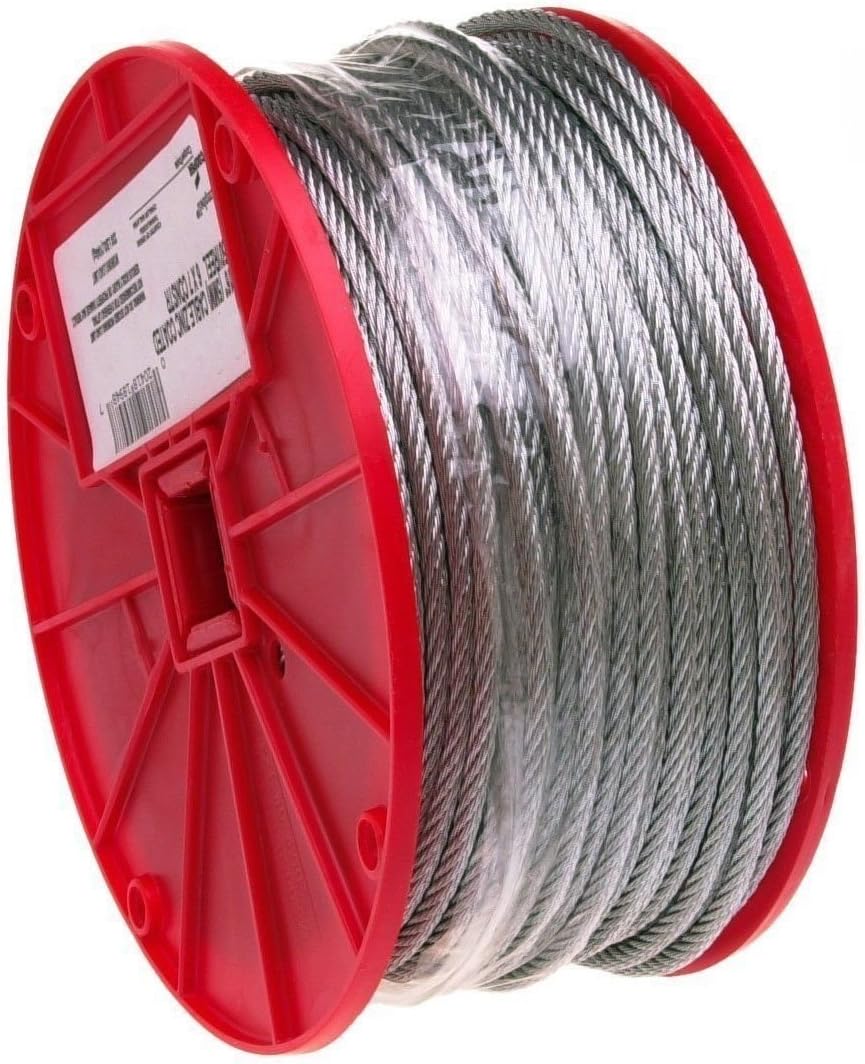 Unknown Rollo de Cable de Acero galvanizado 7000427 de 1/8 Pulgadas x ...