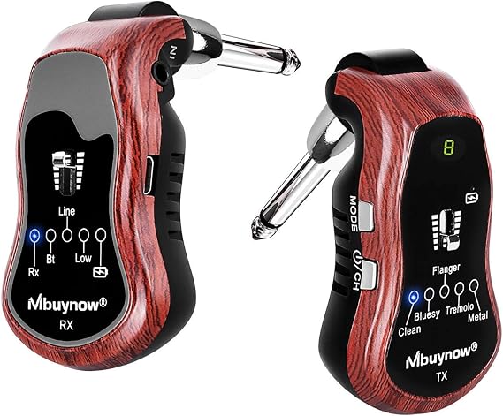 Wireless Guitar System, Rechargeable Guitar Effector with 10 Channels 5 ...