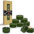 Amazon.com: Cedar Scented Tealight Candles, Dark Green Scent Tea Lights ...