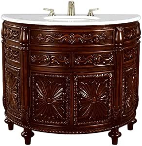 42" Half Round Vanity Set with Large Faucet - Bathroom Vanities ...