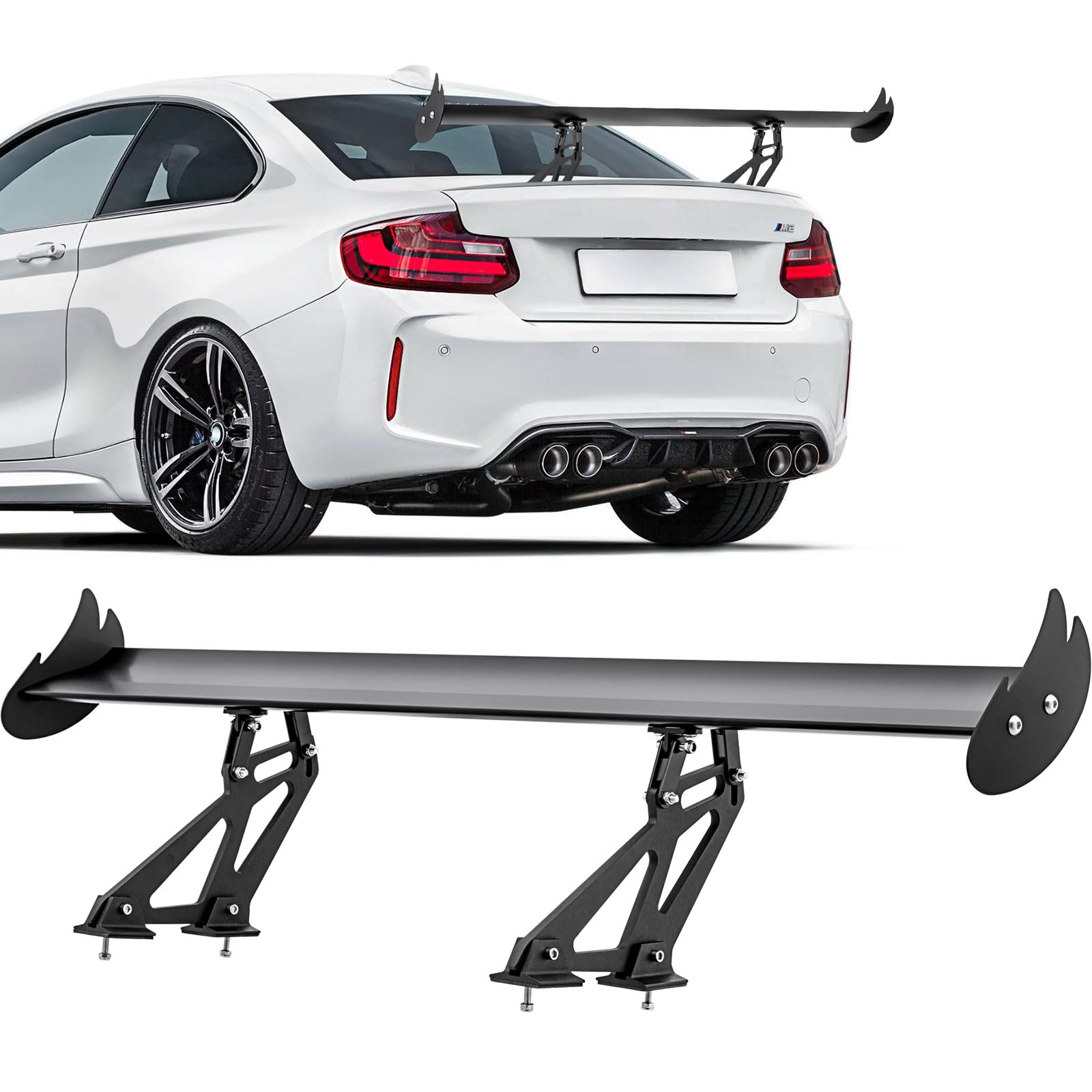 Upgrades Wing Spoiler 43.3", Aluminum Wing Adjustable Universal ...