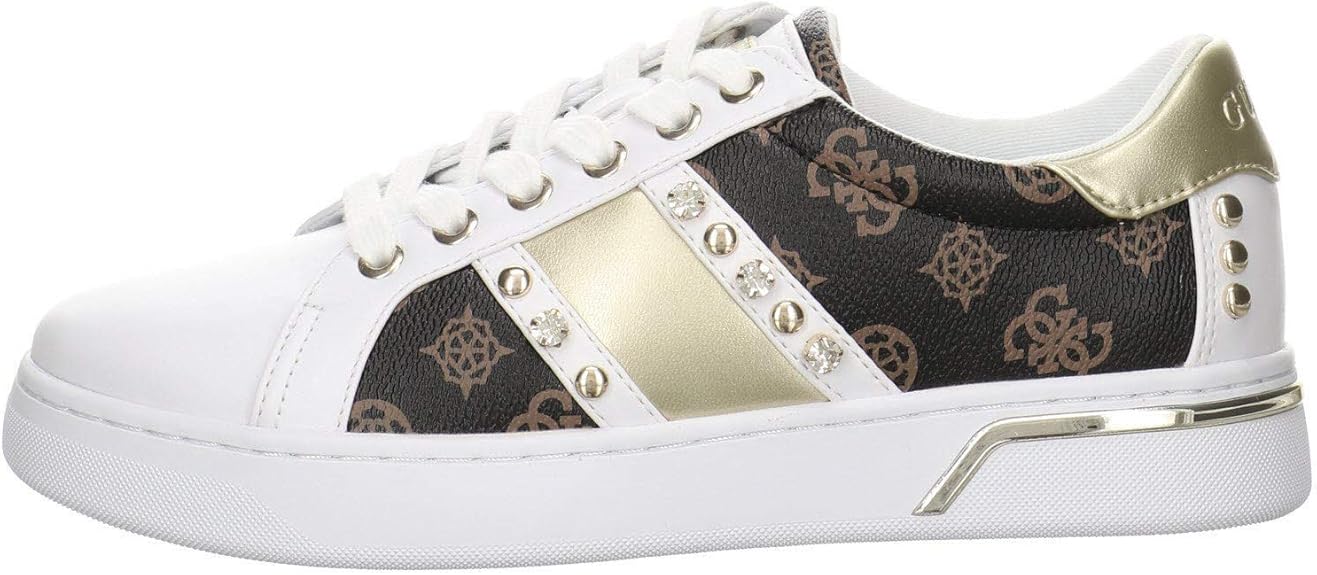 GUESS Platform FL5YB3ELE2 Wedge Sneakers Shoes Woman White Leather ...