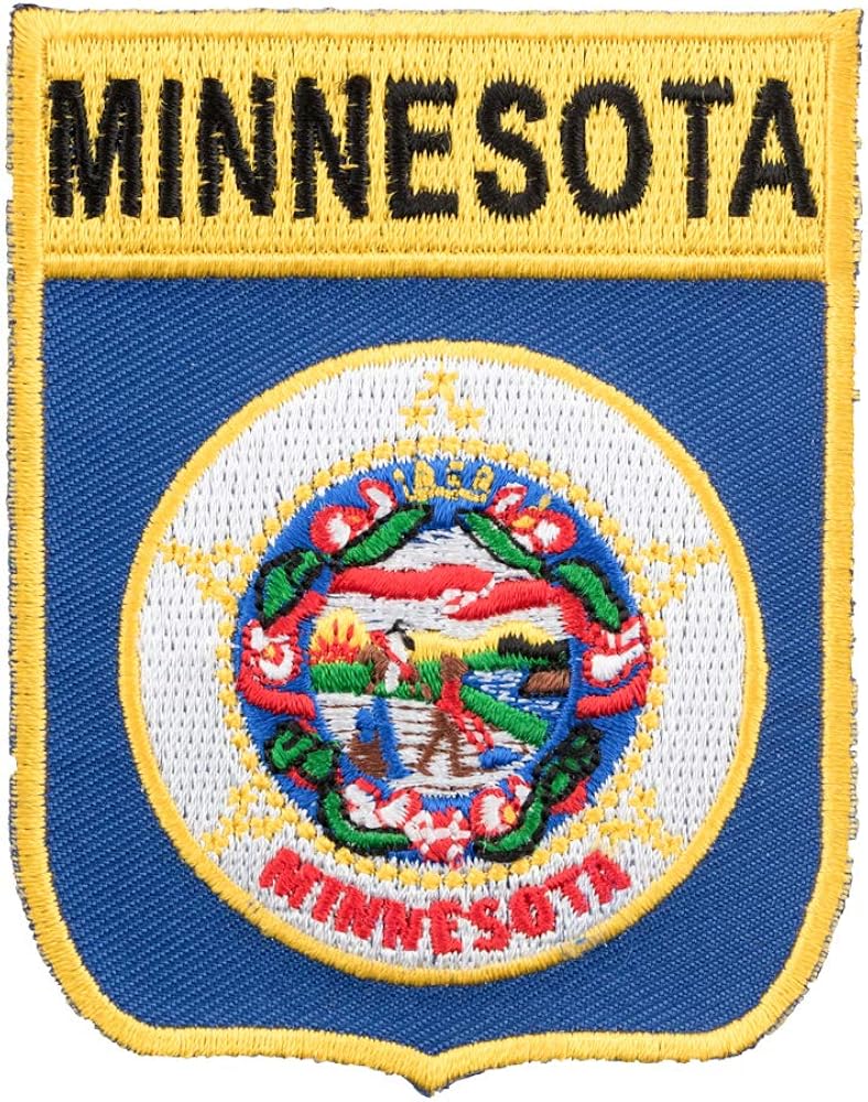 Amazon.com: Minnesota State Flag Shield Patch, United States of America ...