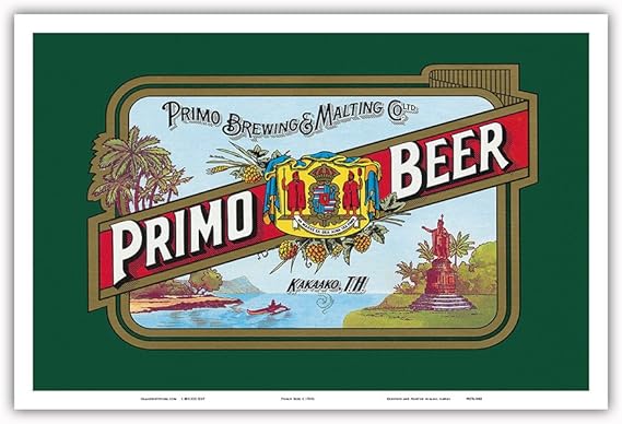 Amazon.com: Primo Beer - Vintage Hawaiian Beer Packaging - Primo ...