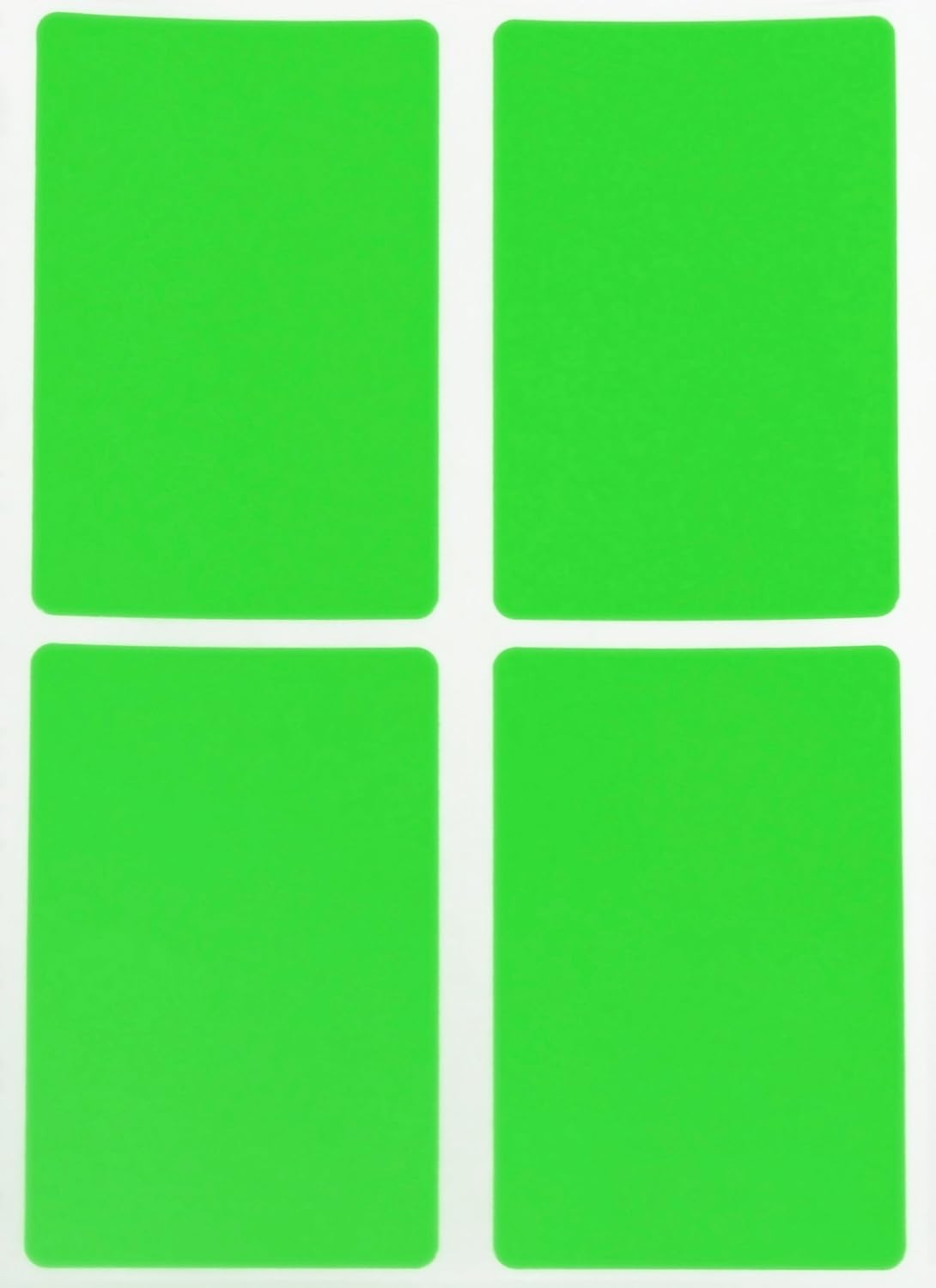 Royal Green Rectangle Neon Sticker Labels 7.5 cm x 5 cm (75 mm x 50 mm ...