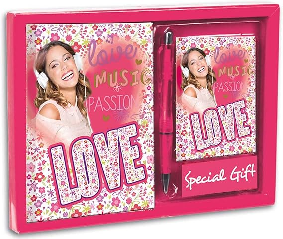 Violetta - Set Diario + listín + bolígrafo con diseño Love, 24 x 18 cm ...
