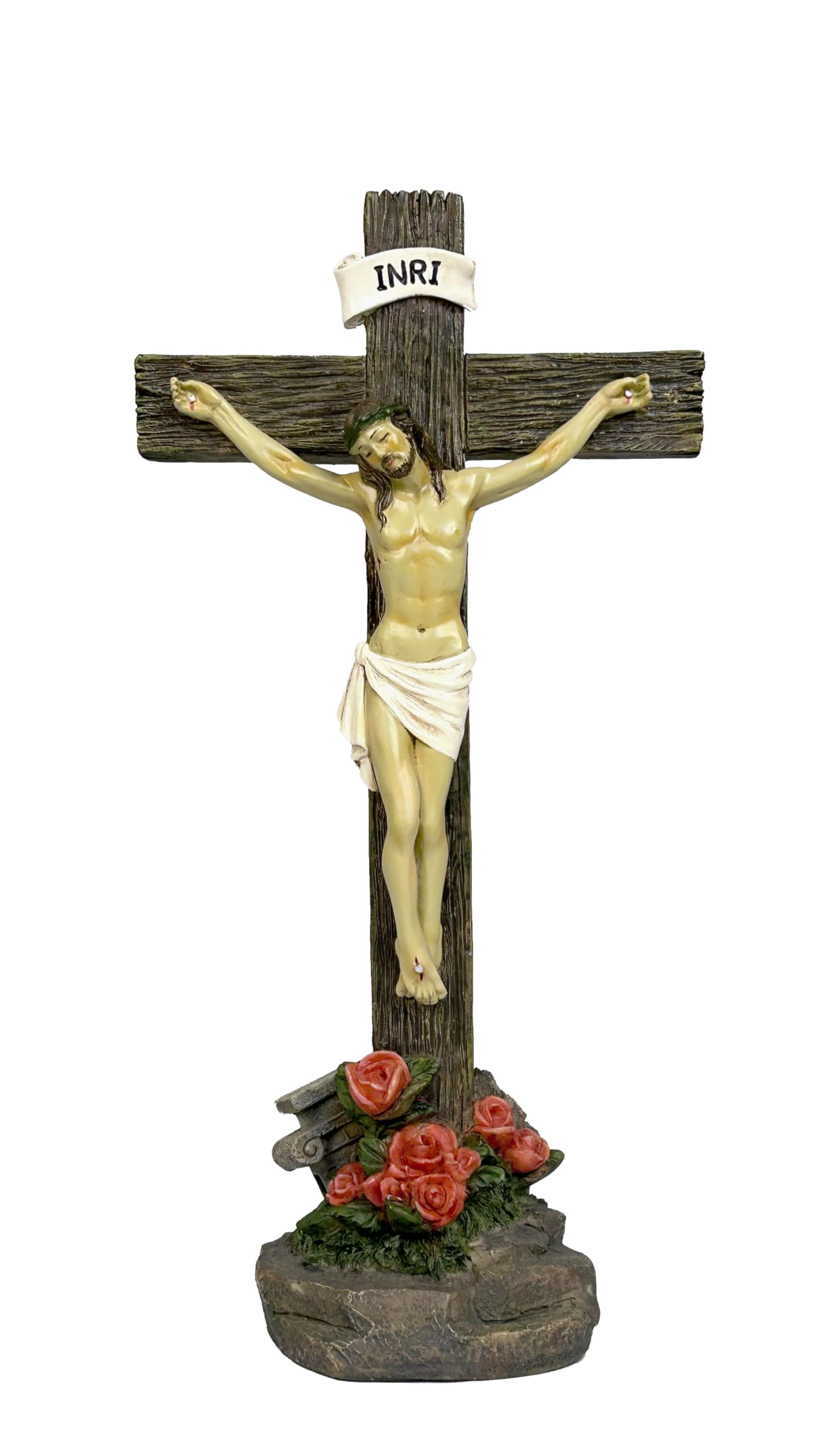JORAE Jesus Crucifix Statue Standing Cross Decoration Praying Religious ...