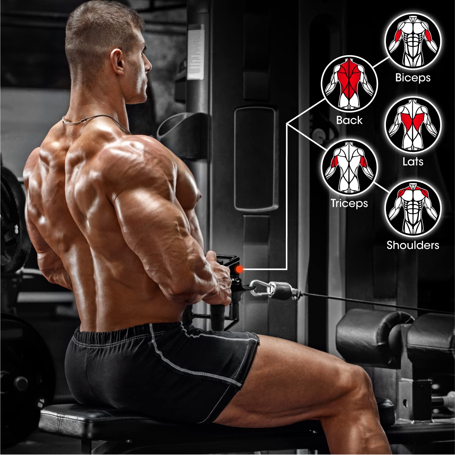 Mua Yes4All Cable Machine Attachment, Double D Handle & Tricep Rope ...
