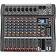 Amazon.com: Depusheng DX8 Professional Mixer Sound Board Console 8 Channel Desk System Interface ...