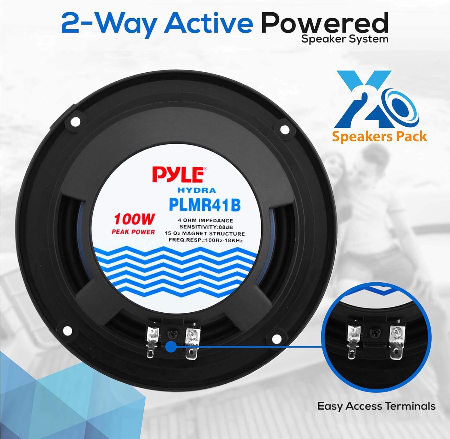 Pyle PLMR41B 4 inch Dual Cone Waterproof Stereo Speakers – BigaMart