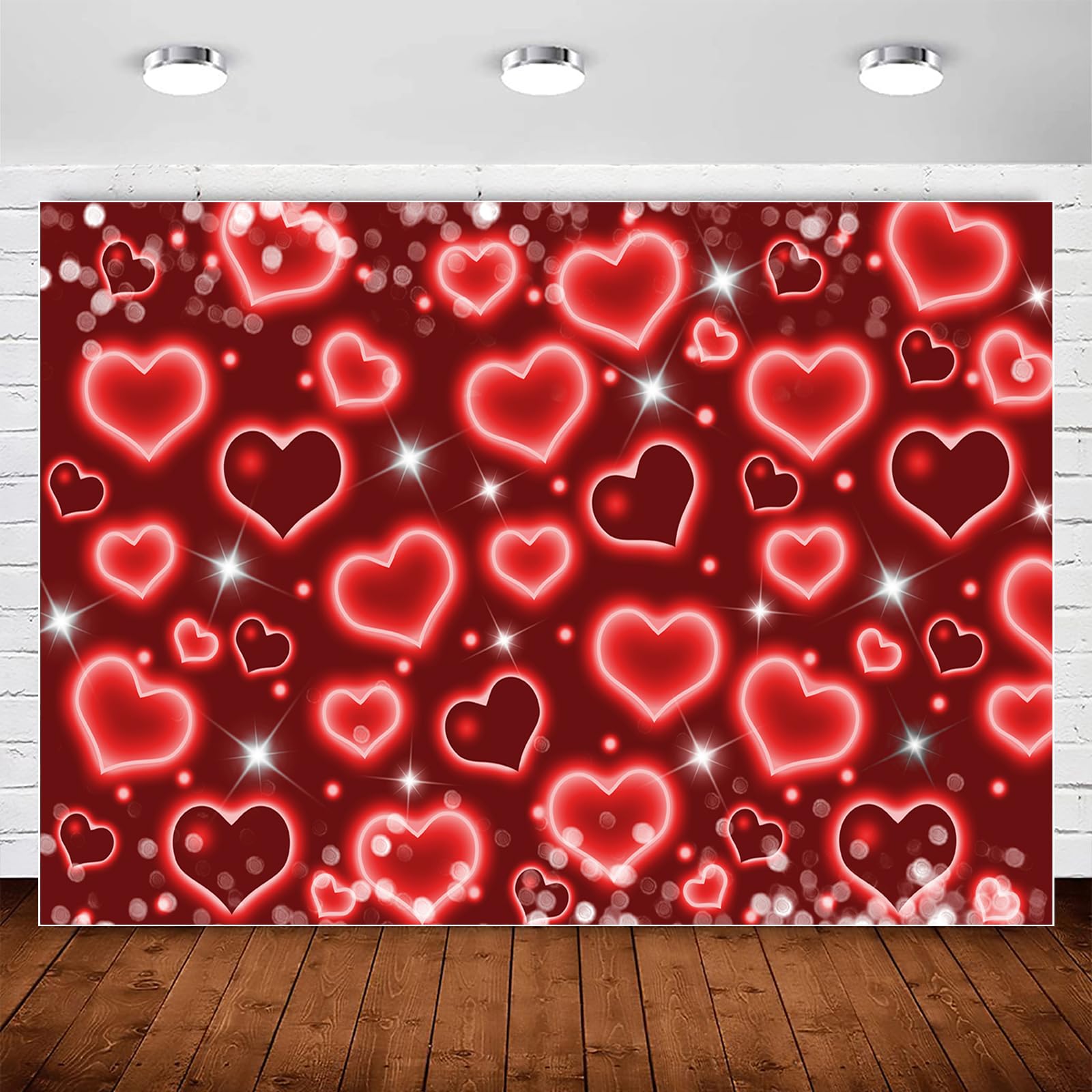 Red Heart 2000s Photo Backdrop Valentines Party Decorations,90s ...