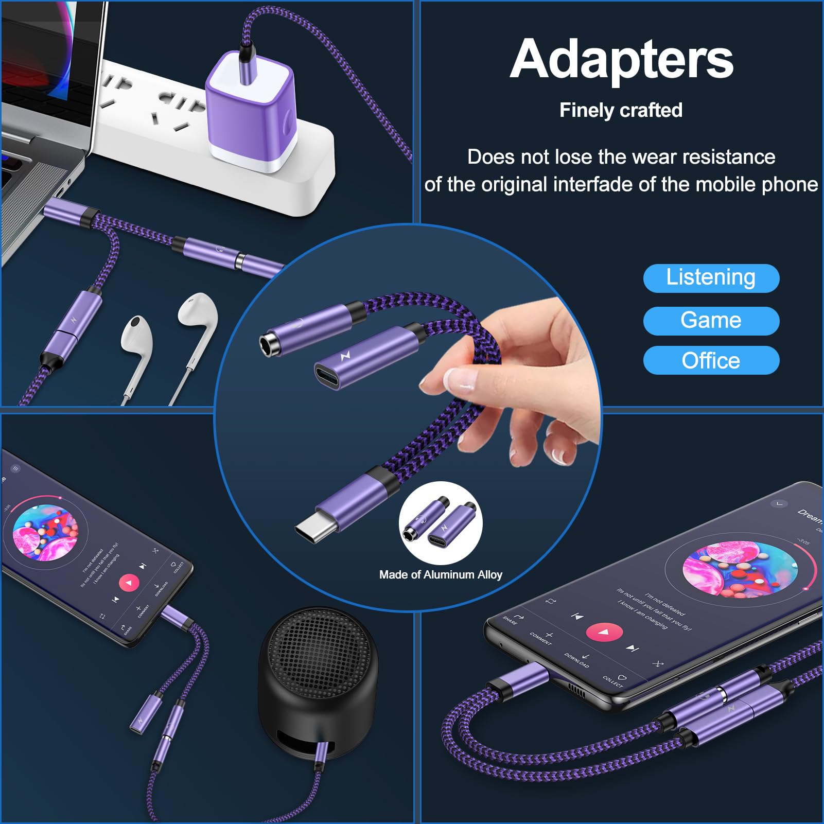 Mua Type C to 3.5mm Headphone and Android Charger Adapter, 2-in-1 USB C ...